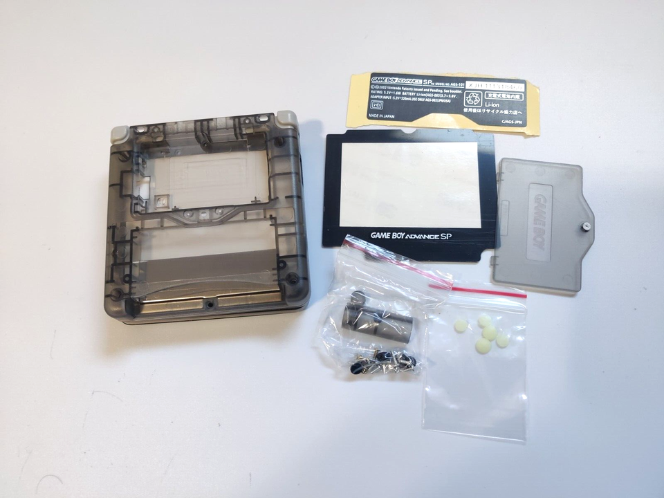 Clear Black GBA SP Housing Shell IPS & Regular Ready for Game Boy ...