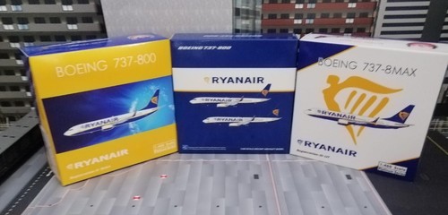 Ryanair Boeing B737-MAX &737-800 TRIPLE SET 1/400 by Phoenix/JC Wings ...