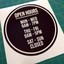 Custom Opening Times White Vinyl Window Shop Door Sticker Decal - Size ...