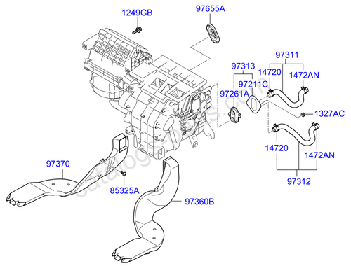 GENUINE BRAND NEW HYUNDAI SONATA 2005-2007 HOSE - HEATER COOLANT OUTLET ...