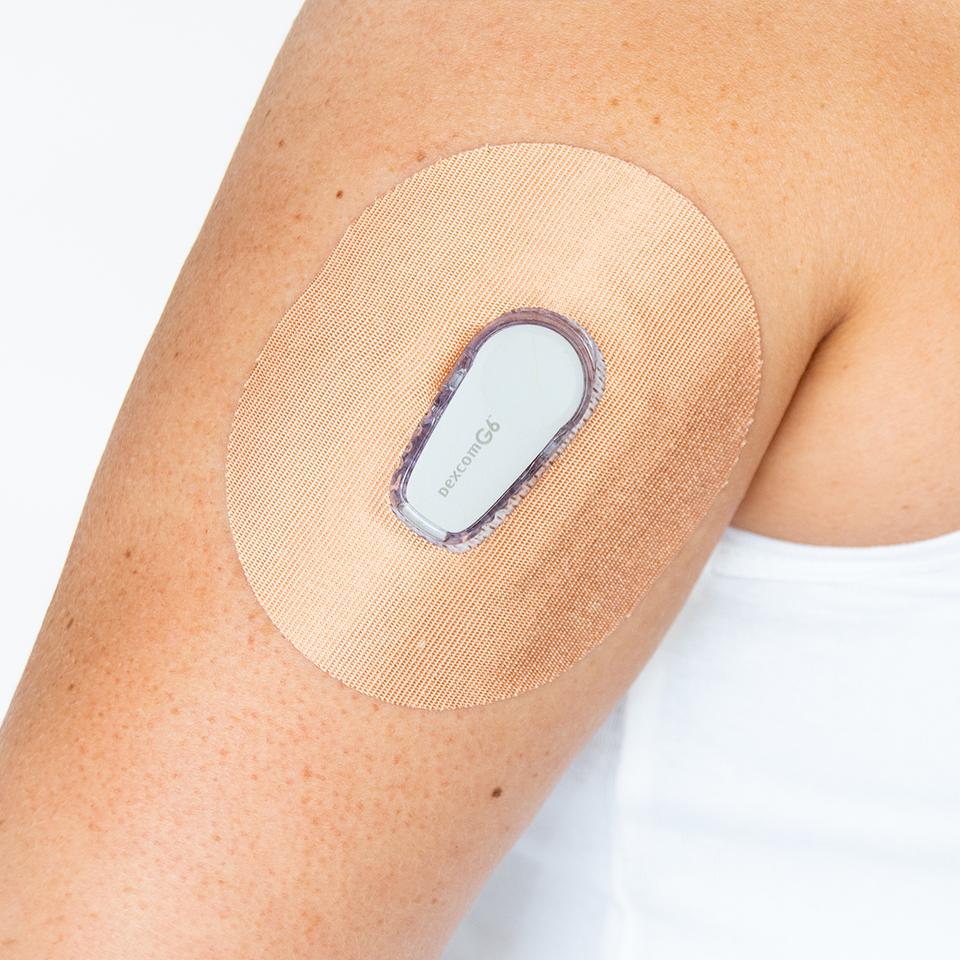 RightCare CGM Adhesive Synthetic Patch for G6, Uncovered Oval, Tan, Bag ...