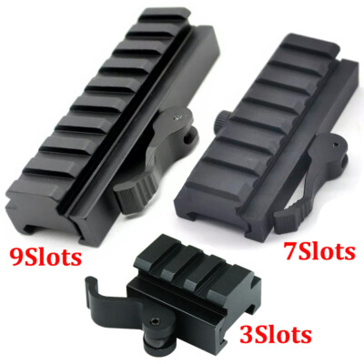 5/7/9 slot Picatinny/Weaver Rail Base QD Quick Release Riser Scope Mount Adapter | eBay