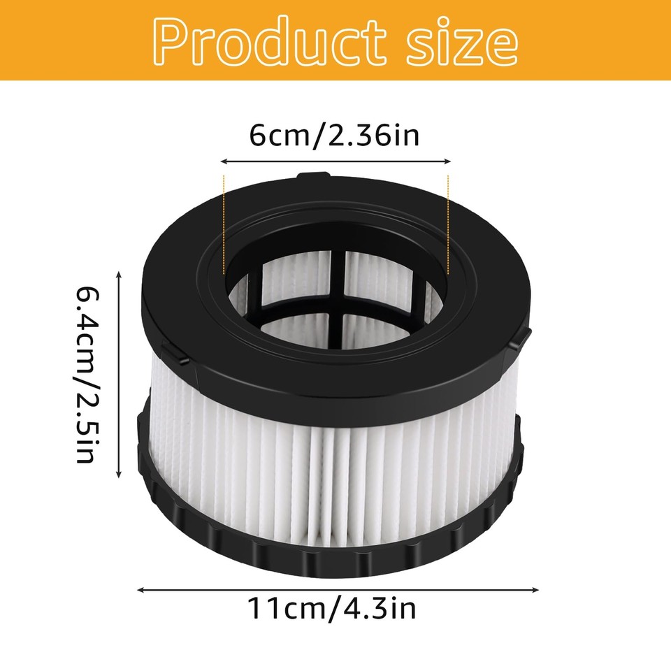 4-Pack DC5151H HEPA Filter , with DEWALT Dry Wet Vacuum DC515 DCV517 ...