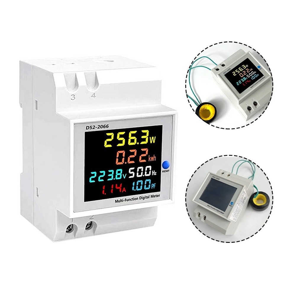 D52-2066 Meter Electricity Meter 0.01kwh 0.1kwh 1kwh 80x70x60mm AC40.0-300.0V | eBay Australia