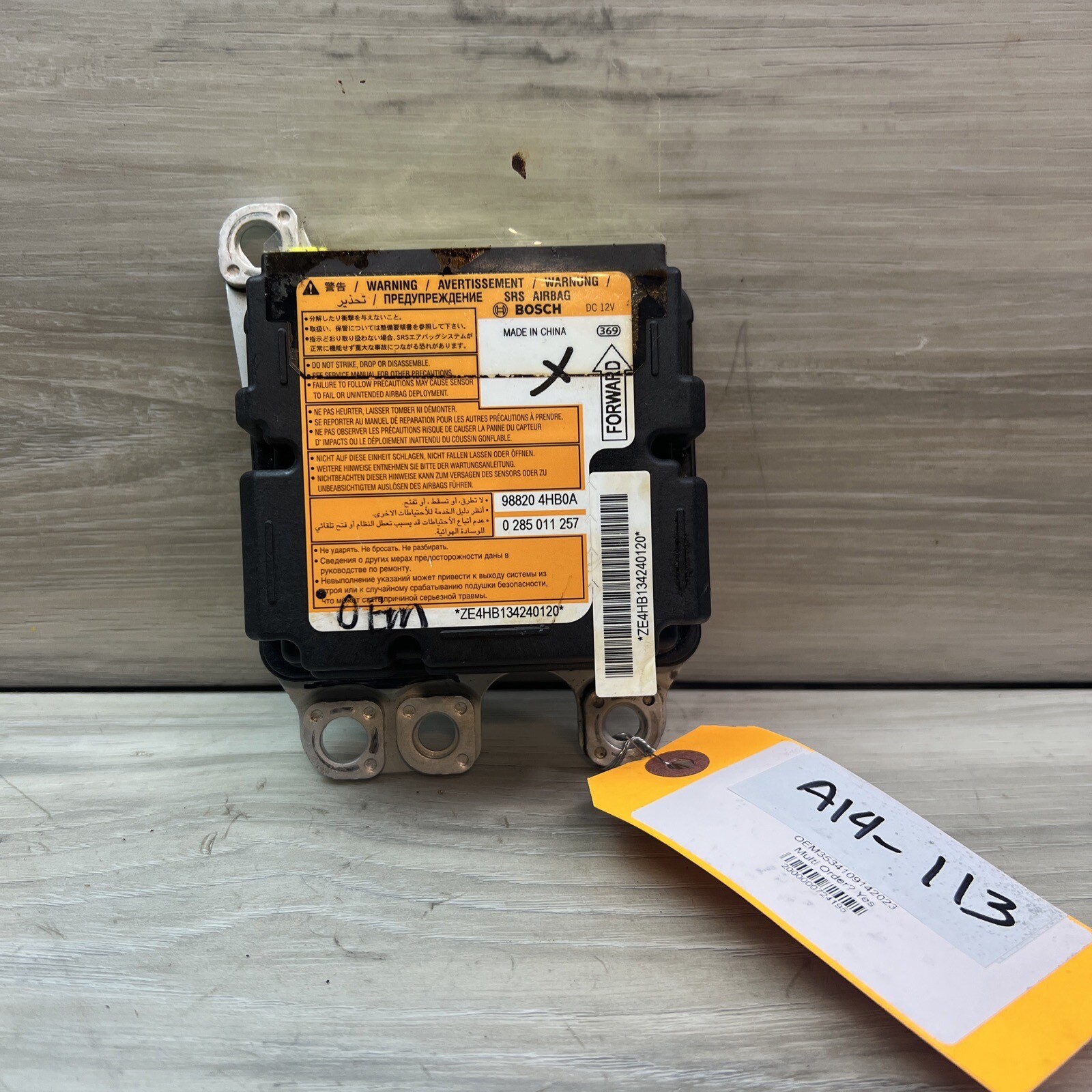 2014 - 2024 Infiniti Q50 98820 4HB0A CLEAR CONTROL S R S MODULE A14-113 ...