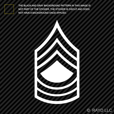 E-8 Master Sergeant Rank Sticker Die Cut Decal MSG OR-8 E8 US Army | eBay