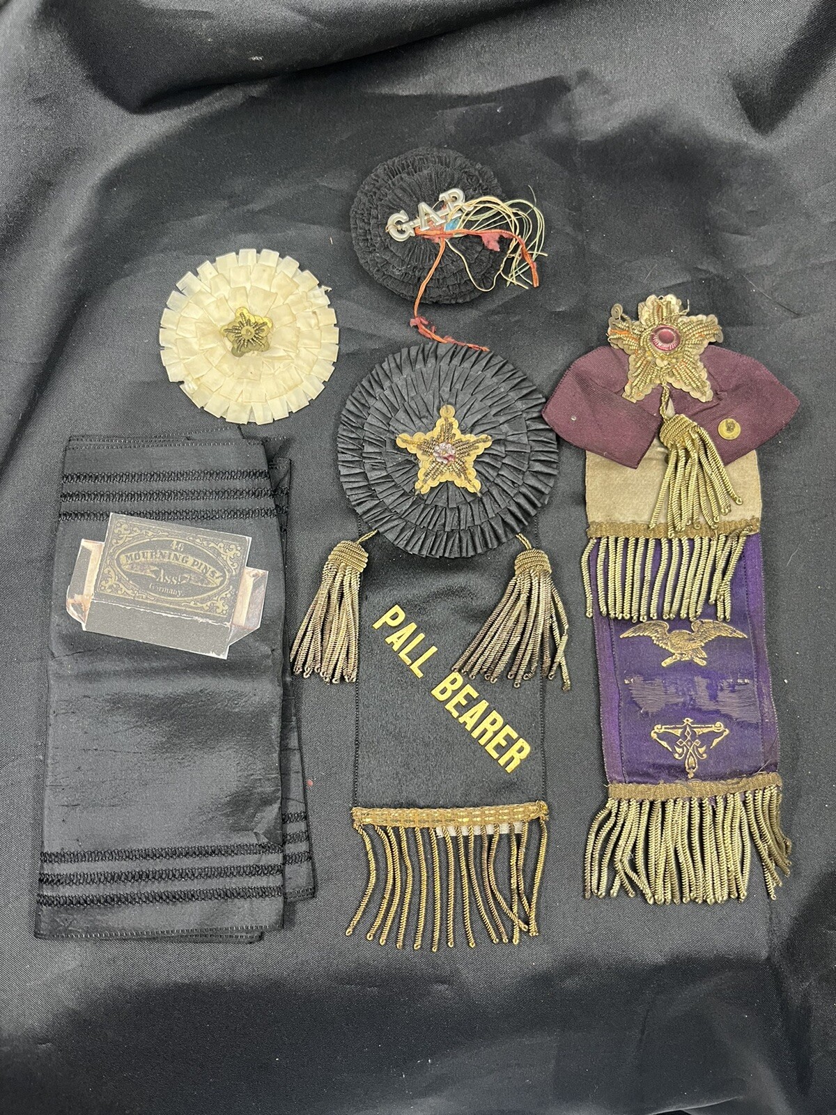 RARE GAR PALLBEARER PALL BEARER FUNERAL RIBBONS & MOURNING ITEMS | eBay