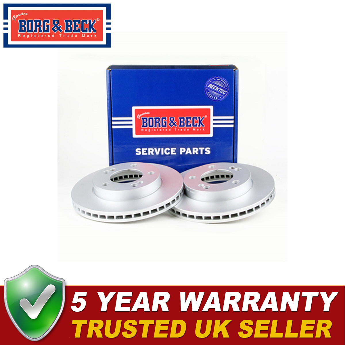 Borg & Beck Front Brake Disc Fits Ssangyong Rexton 2006- Kyron 2005 ...
