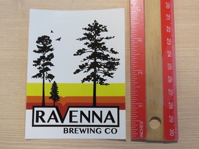 Beer STICKER ~ RAVENNA Brewing Co ~ Seattle, WASHINGTON ~ Trees ...