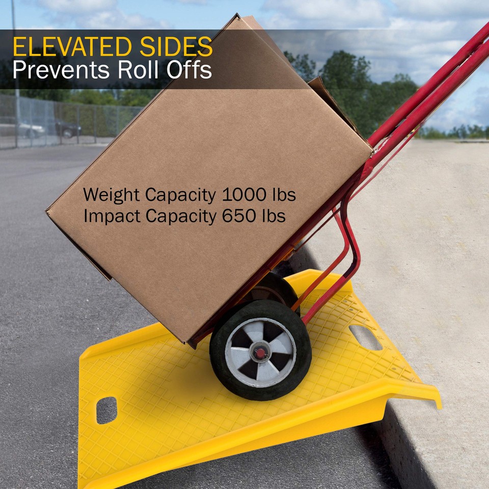 Driveway Curb Ramp - Heavy Duty, Portable Curb Ramp with 1000lb ...