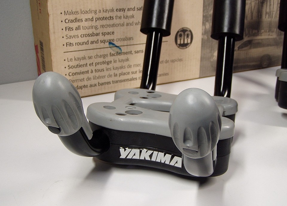 Yakima HULLRAISER KAYAK RACK J Hook Style Upright Holder For Roof Mount ...