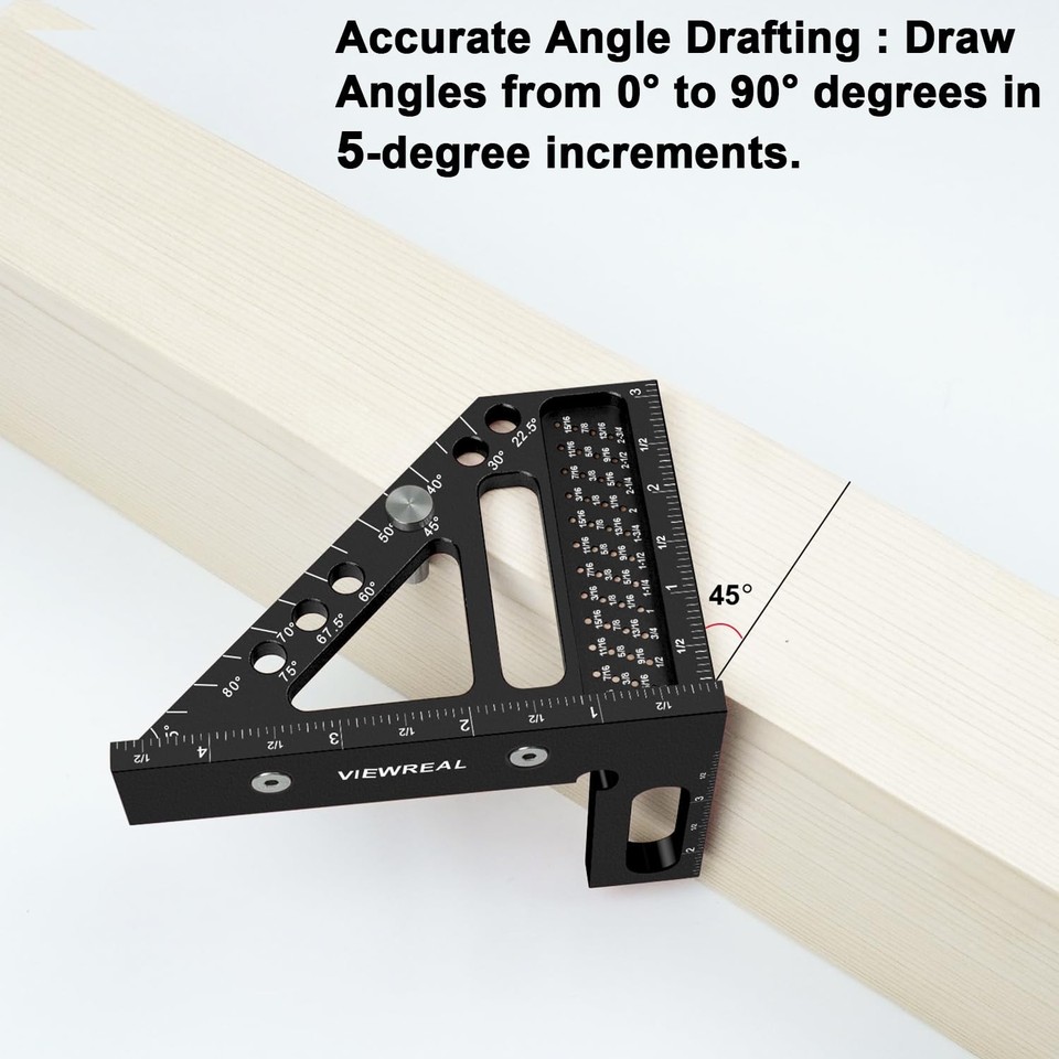 Precision Multi-Angle Carpenter'S Square - Versatile Aluminum ...
