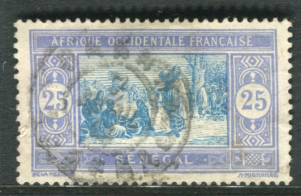 FRENCH SENEGAL; 1914 early Pictorial issue fine used 25c. value | eBay