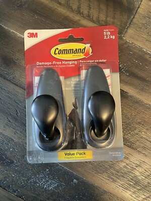 Command Large Forever Classic Metal Hook, Oil Rubbed Bronze, 2-Hooks, 4 ...