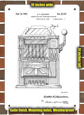 Metal Sign - 1932 Slot Machine Patent- 10x14 inches | eBay