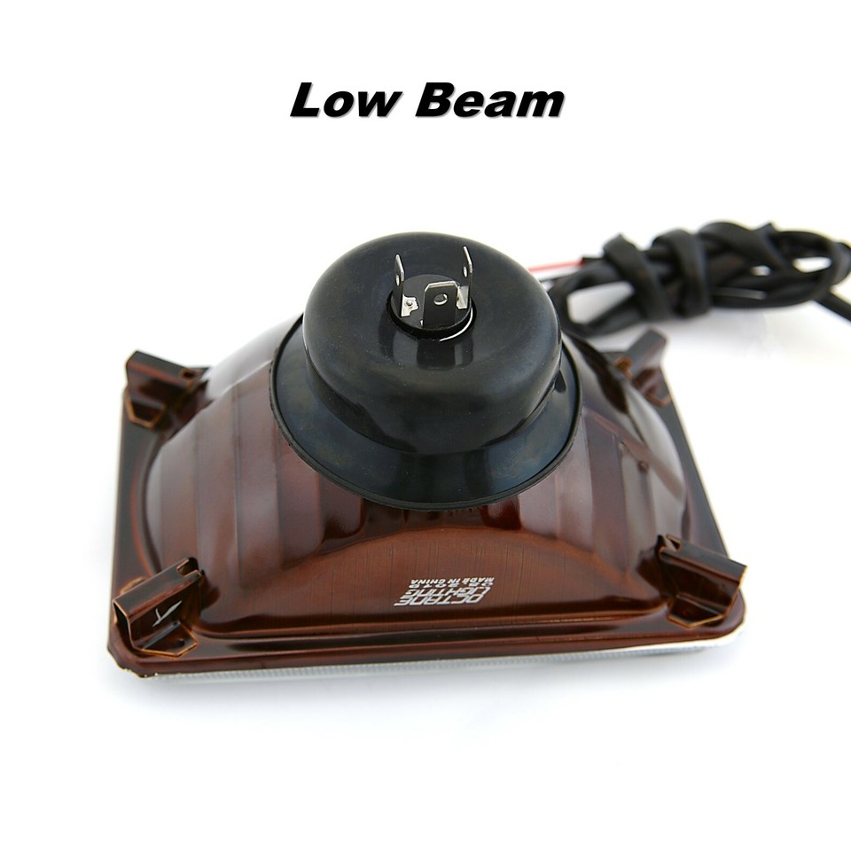 4X6 Pink SMD LED Halo Angel Eye Headlight Headlamp 60W Halogen Light ...