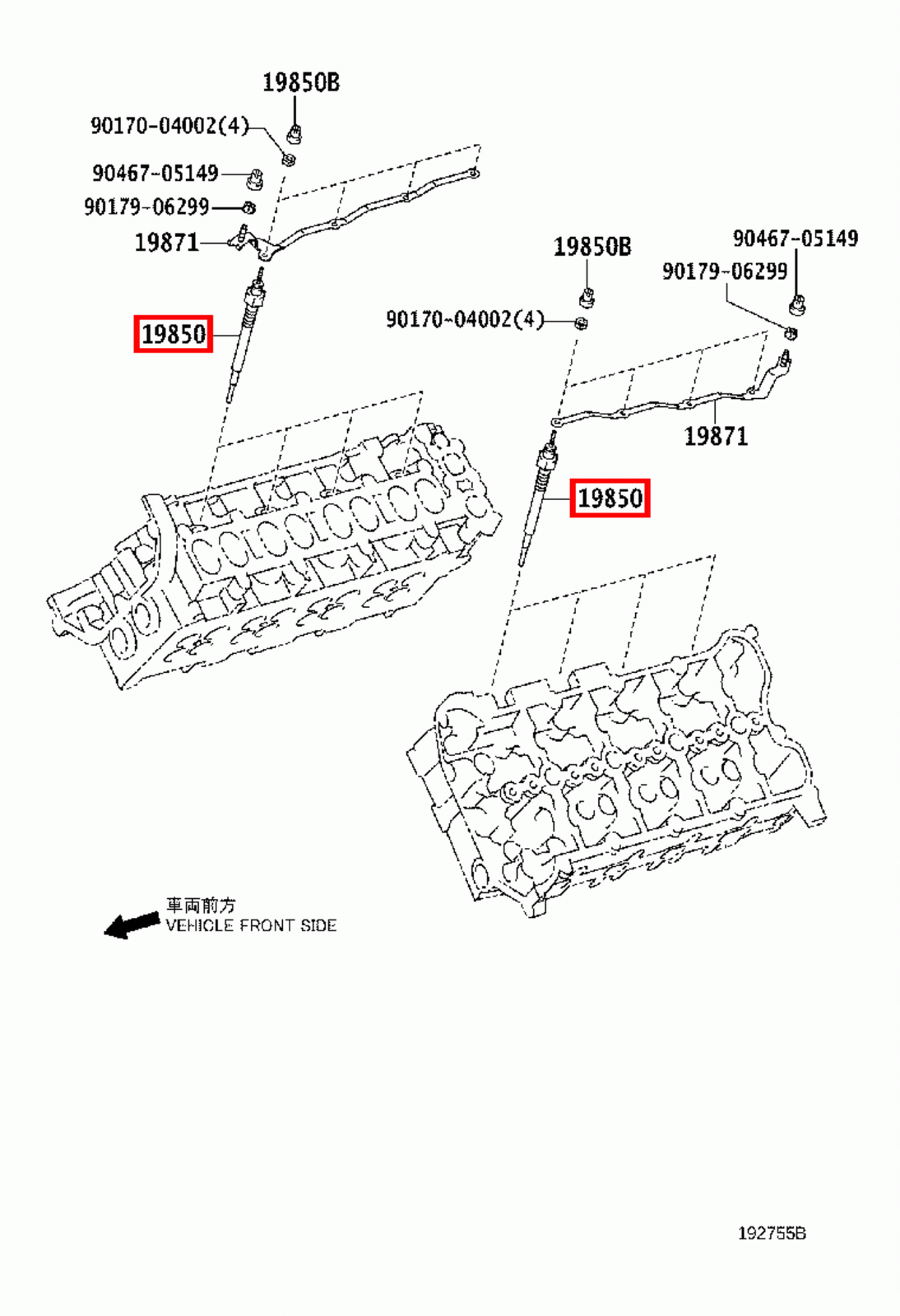 Genuine Toyota RAV4 ALA30 2AD FTV 2.2 Diesel Glow Plug Set x6 | eBay