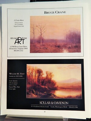 BRUCE CRANE / WILLIAM M HART ART PIECES VTG ORIG 1995 ADVERTISEMENT, | eBay