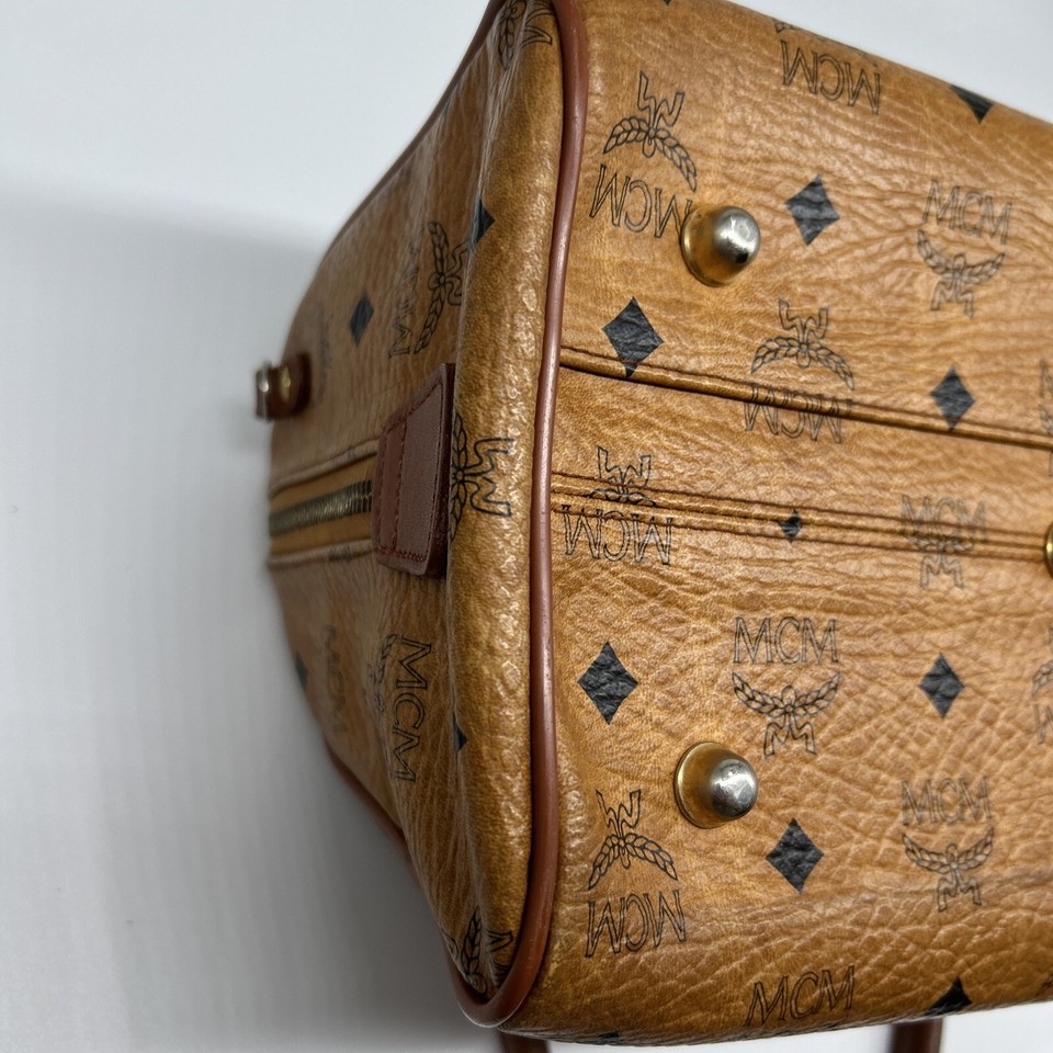 MCM Boston Handbag Double Handles 6594R 10 In X 6 In X 7 In | eBay