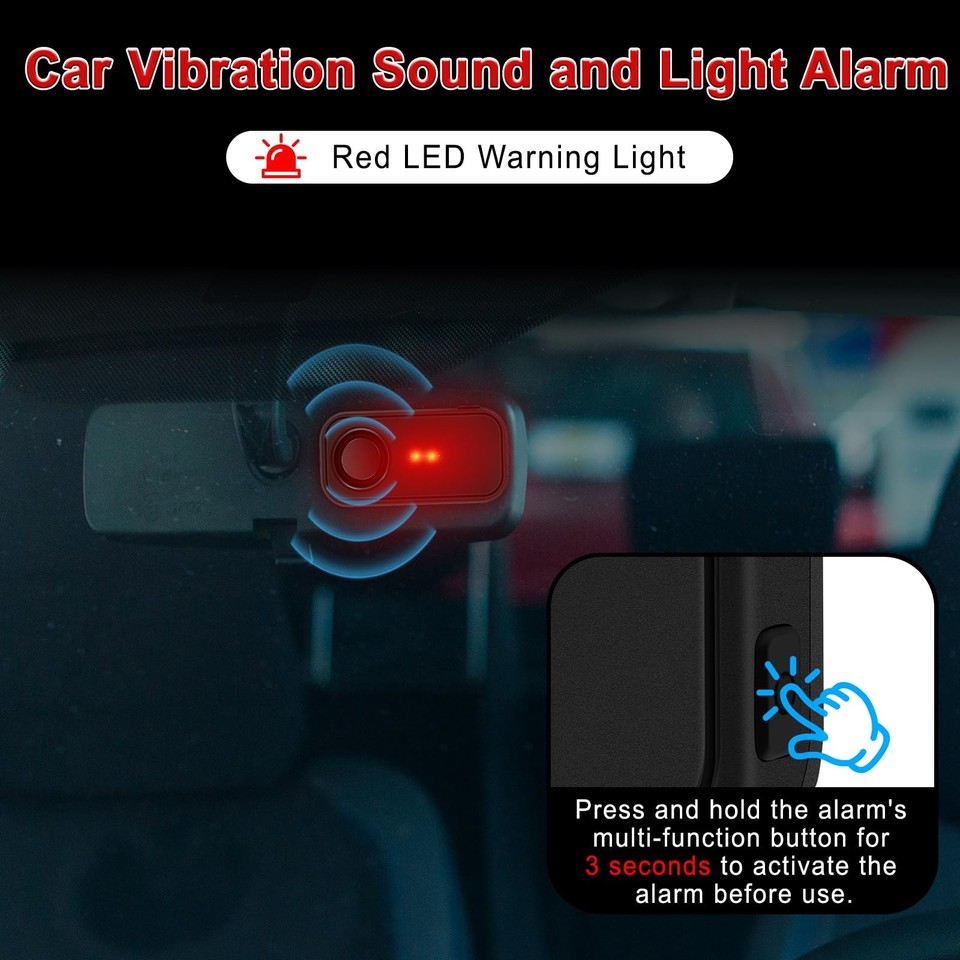 USUPERINK Car Alarm System, 113dB Fake Car Alarm, Motion Alarms for ...