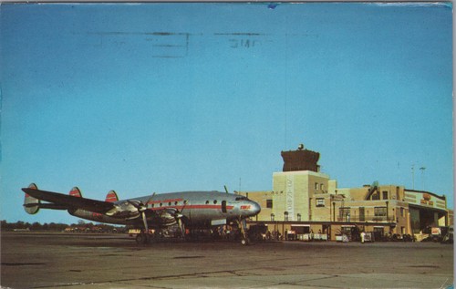 Vintage Weir Cook Airport Indianapolis Airplane Control Tower Postcard ...