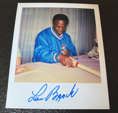 Lou Brock Signed Polaroid Photo Photograph Autograph 1/1 Guaranteed To ...
