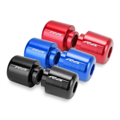 R6 LOGO Aluminum Hand Grips Handlebar Bar Ends Cap For YAMAHA YZF-R6 ...