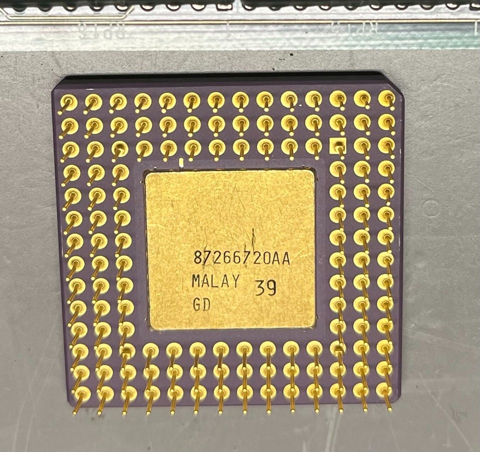 RARE Intel sample 386 CPUs 386DX-25 + 387 FPU - A3 stepping prototypes ...