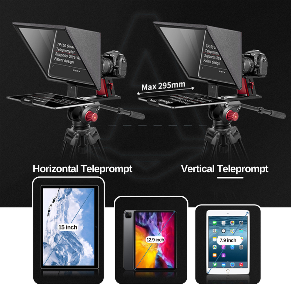 Desview TP150 15" Teleprompter Video Prompter for iPad Tablet Phone ...