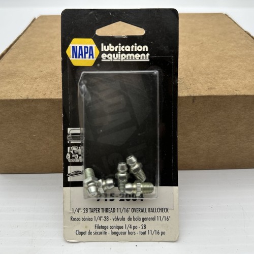 4 Napa Grease Fittings 715-2004 1/4" - 28 Taper Thread 11/16" Overall ...