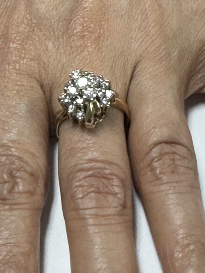 14k Gold And Diamond Clust Ring ( Approx. 1 Ct Tw ) | eBay