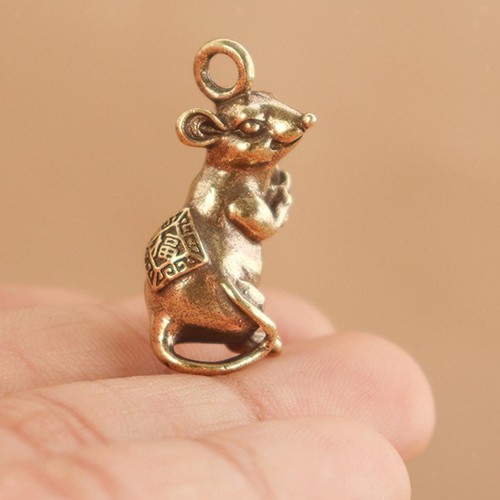 Mini Rat Figurine Good Luck Crafts Feng Shui Home Decor Rat Keychain | eBay