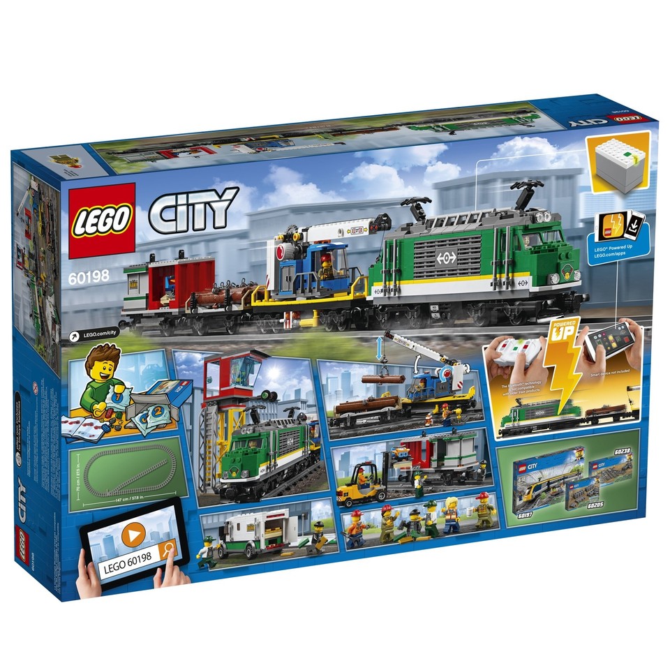 LEGO City Cargo Train 60198 Remote Control Train Building Set with ...
