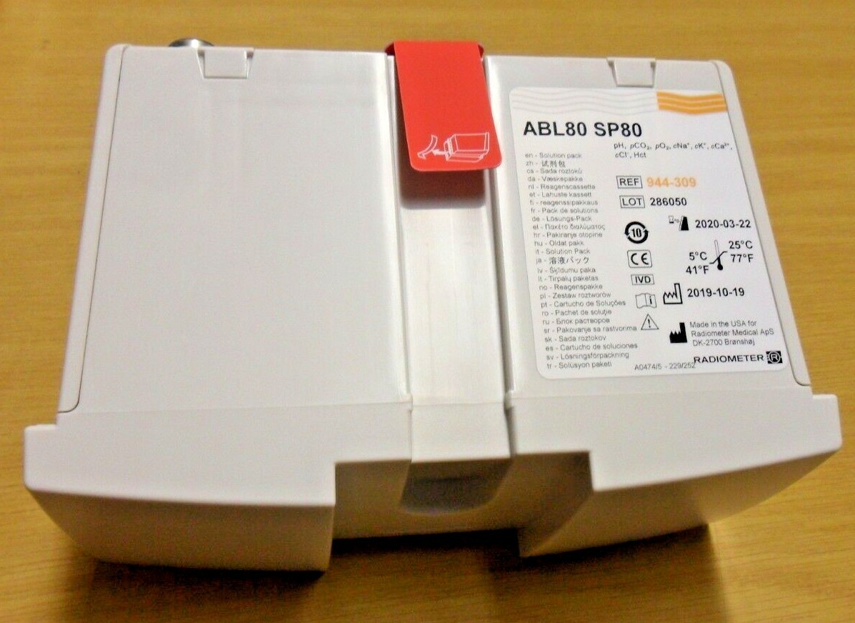 RADIOMETER ABL80 SP80 Solution Pack 944-309 & SC80 Sensor Cassette 945 ...