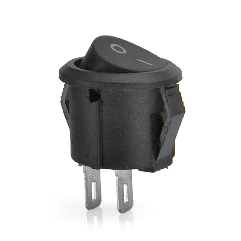 10Pcs 12V Round Rocker Switches ON/OFF 2 Pin Push Button Switch for Van ...
