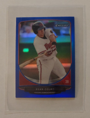 Ryan Court (Diamondbacks) 2013 Bowman Chrome Mini ROOKIE BLUE REFRACTOR ...
