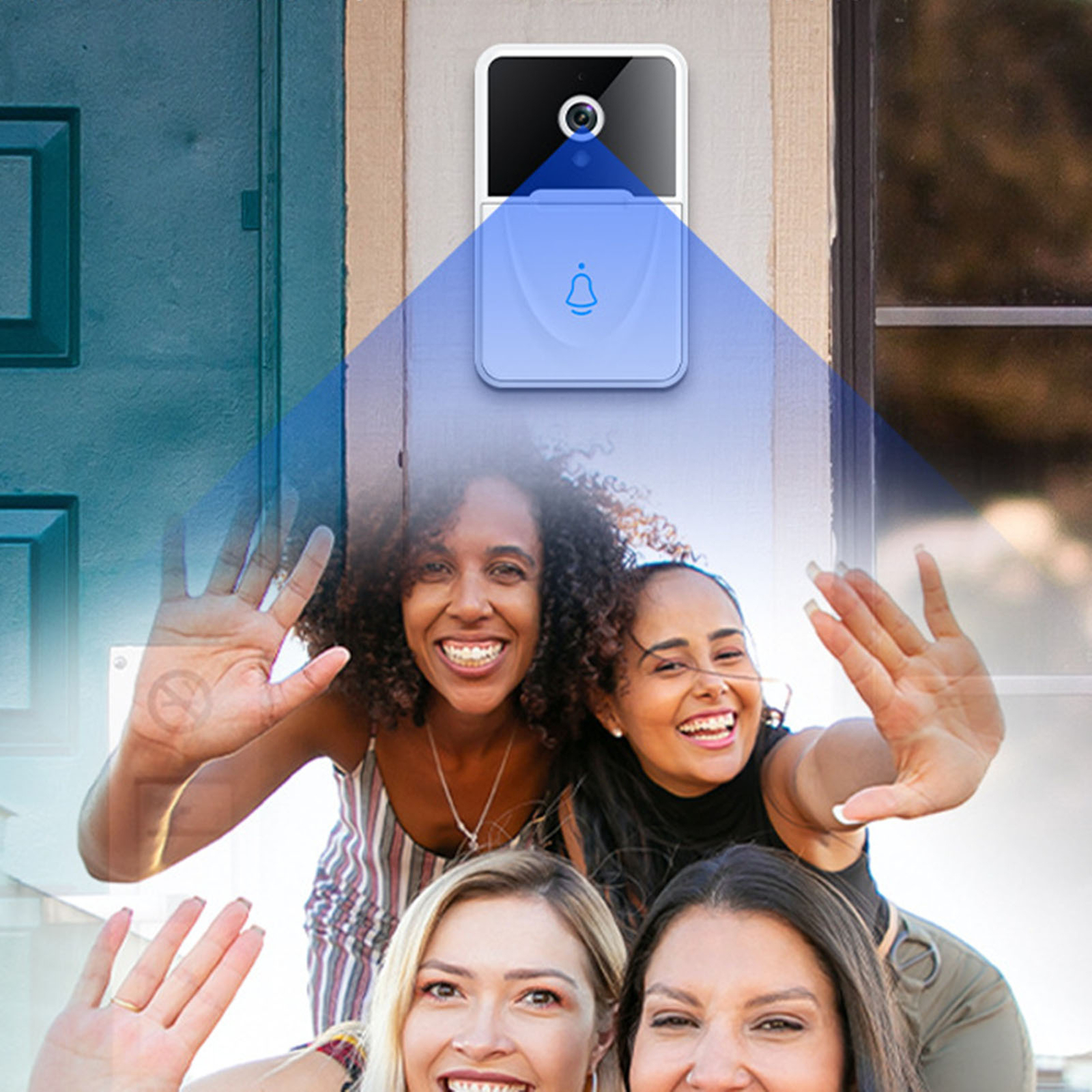 Wireless Doorbell Phone Video Door Bell-Ring WiFi Smart Intercom ...