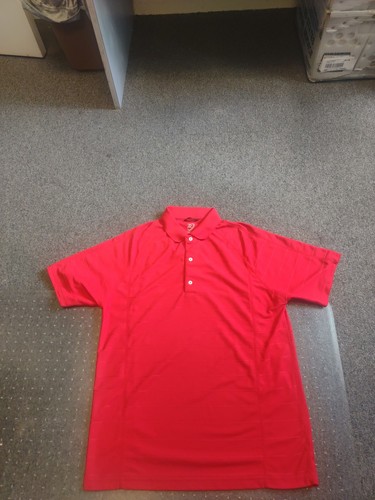 MENS ZERO RESTRICTION TOUR SERIES RED STRIPED POLO GOLF SHIRT SIZE ...
