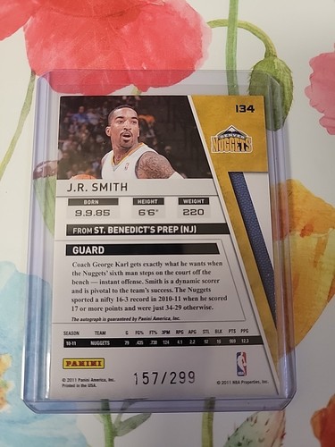 2010-11 Panini Season Update J.R. Smith Auto /299 | eBay