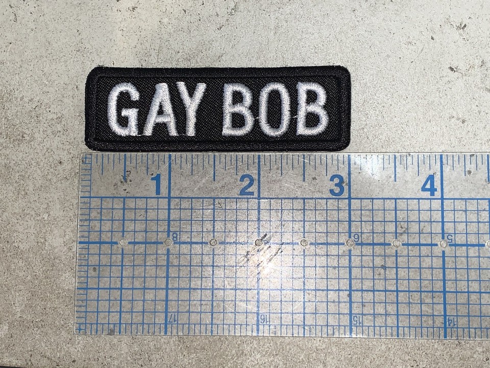 CUSTOM MADE Embroidered Gay Bob Patch Iron on | eBay