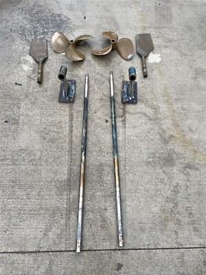 86 Sea Ray 340 inboard run aground repair kit props propeller shafts ...
