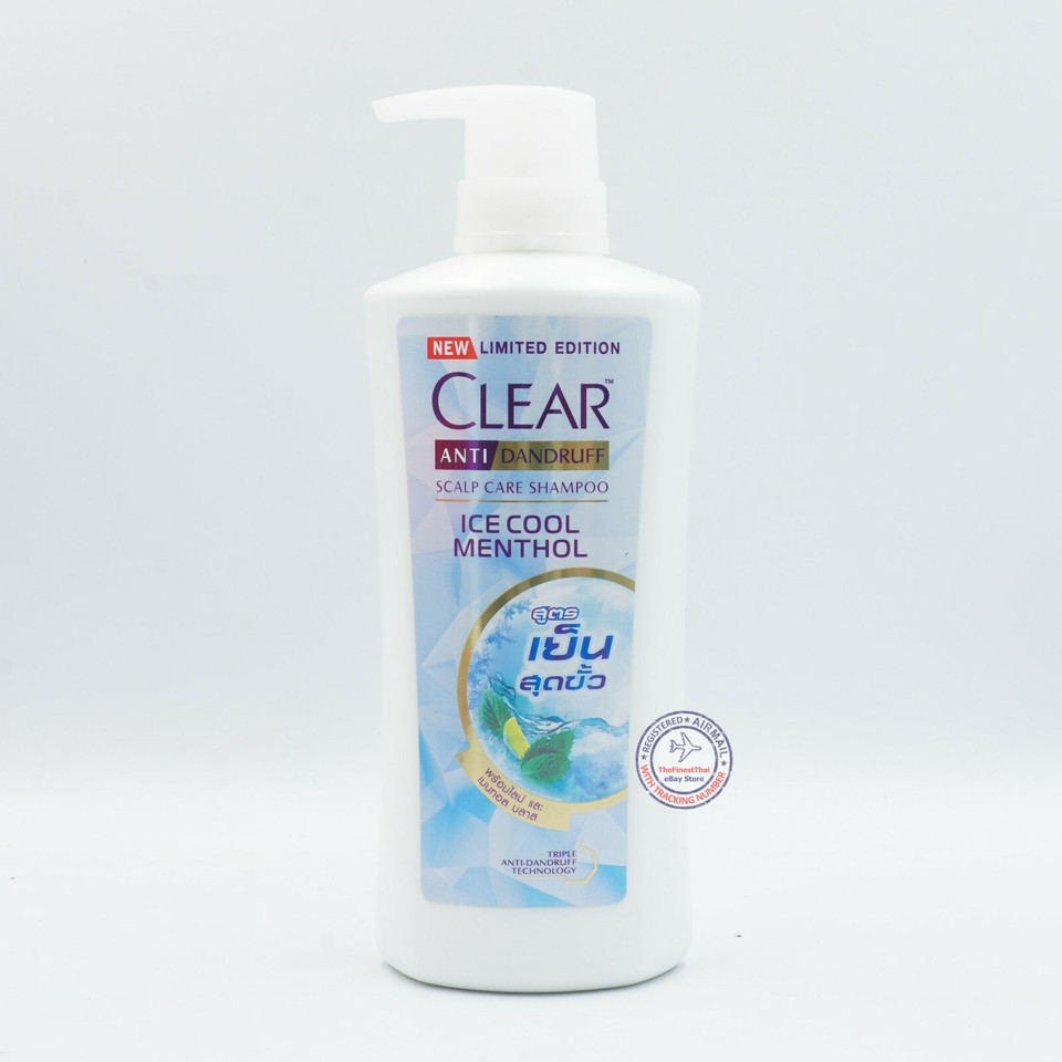 CLEAR Anti Dandruff Scalp Care Shampoo Ice Cool Menthol w Lime & Mint ...