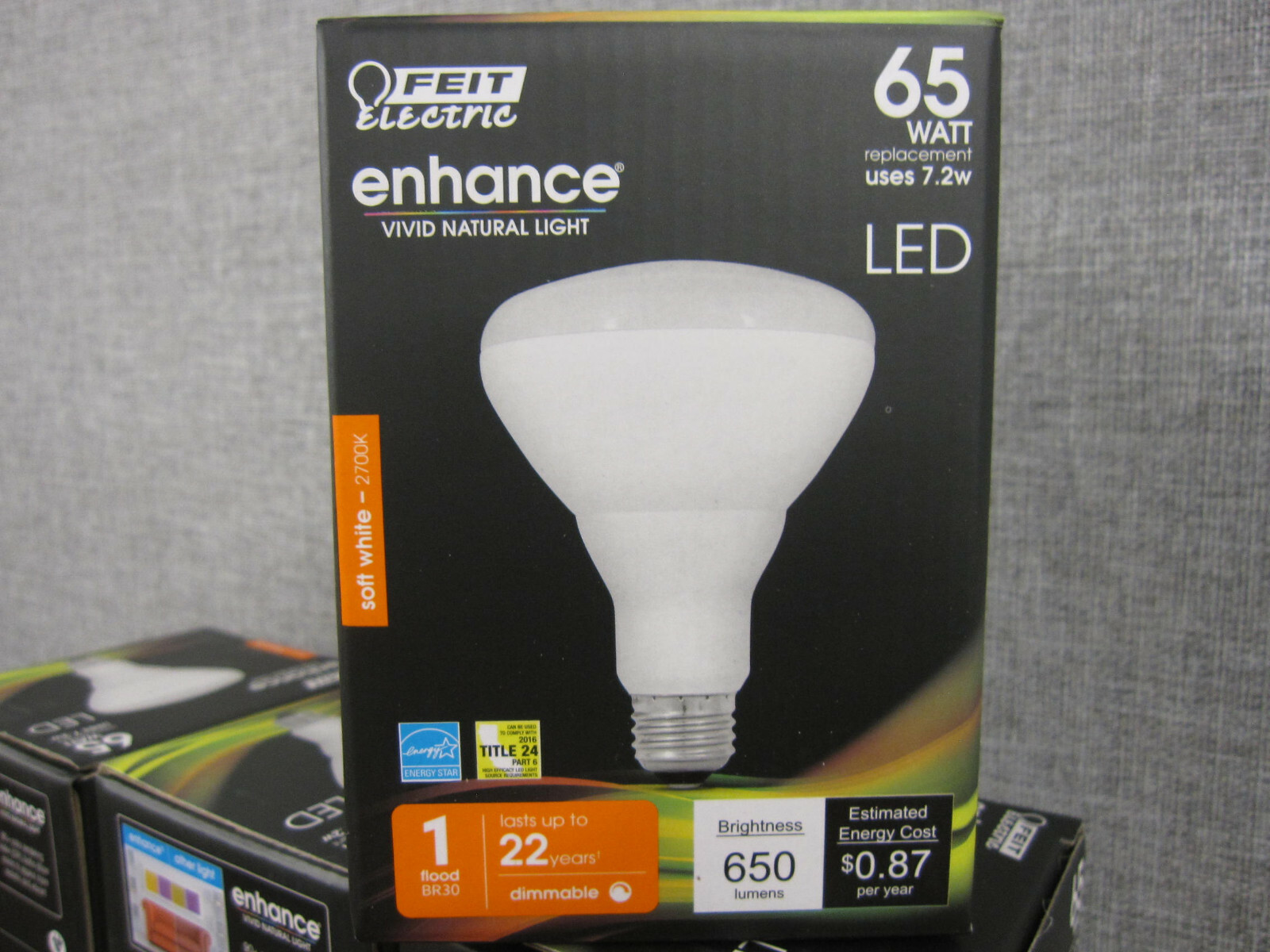 LED Feit Electric 65W Replacement BR30 Flood Light Bulb 7.2 Watt BR30 4 ...