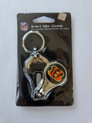 NFL 3-IN-1 KEYCHAIN NAIL CLIPPERS/BOTTLE OPENER/KEY RING Cincinnati ...