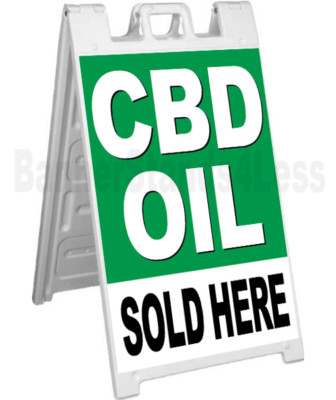 CBD OIL SOLD HERE A-Frame Sign Signicade Sidewalk Pavement Banner ...