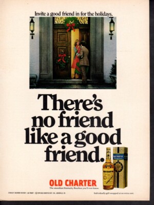 Vintage advertising print alcohol ad Old Charter Bourbon Invite a Good ...