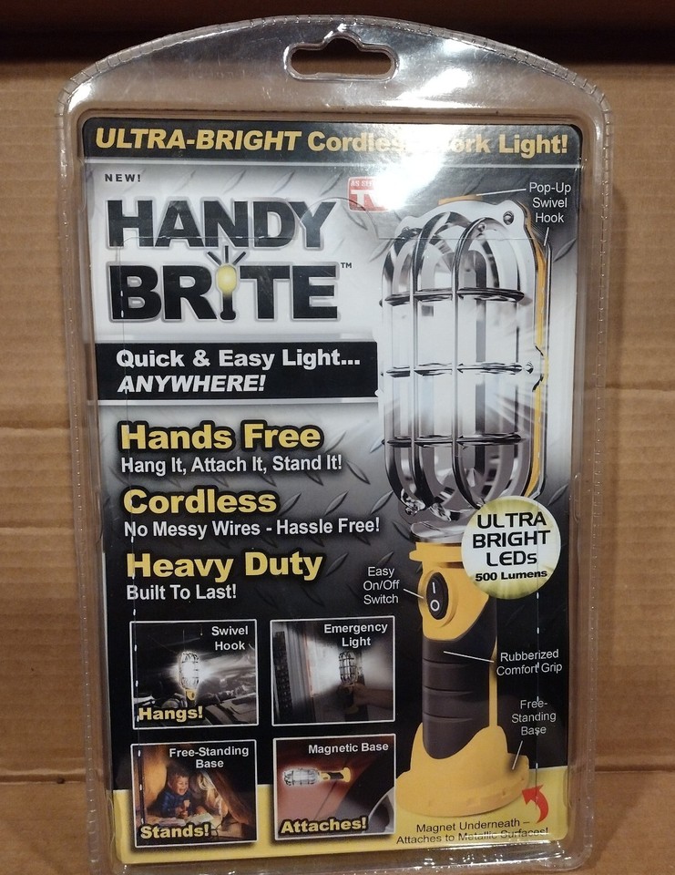 HANDY BRIGHT Ultra-Bright LED Cordless Work Light Quick & Easy Light ...