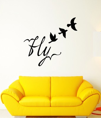 Vinyl Wall Decal Fly Word Bird Freedom Room Decoration Stickers (1627ig ...