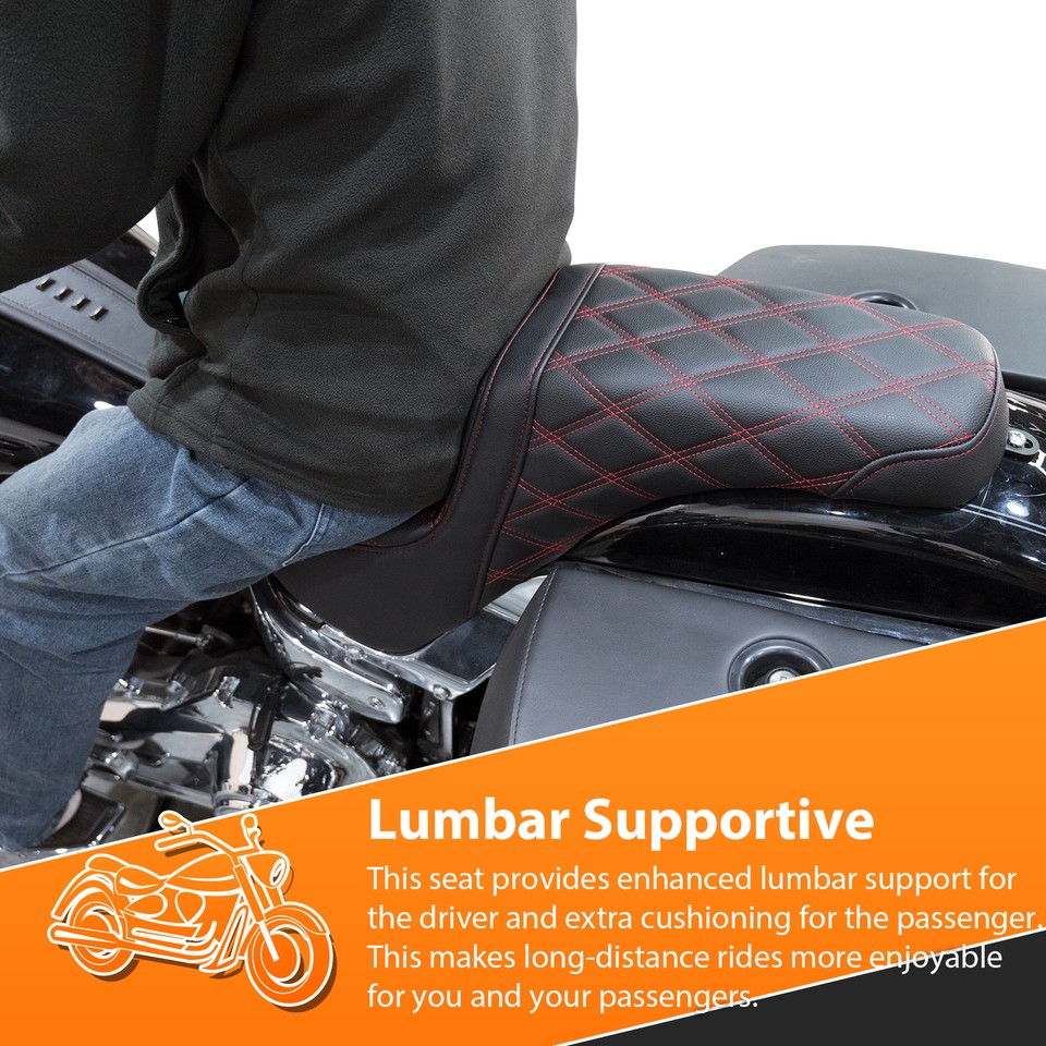 Two-up Driver Passenger Seat For Harley Sport Glide Breakout Fat Boy ...