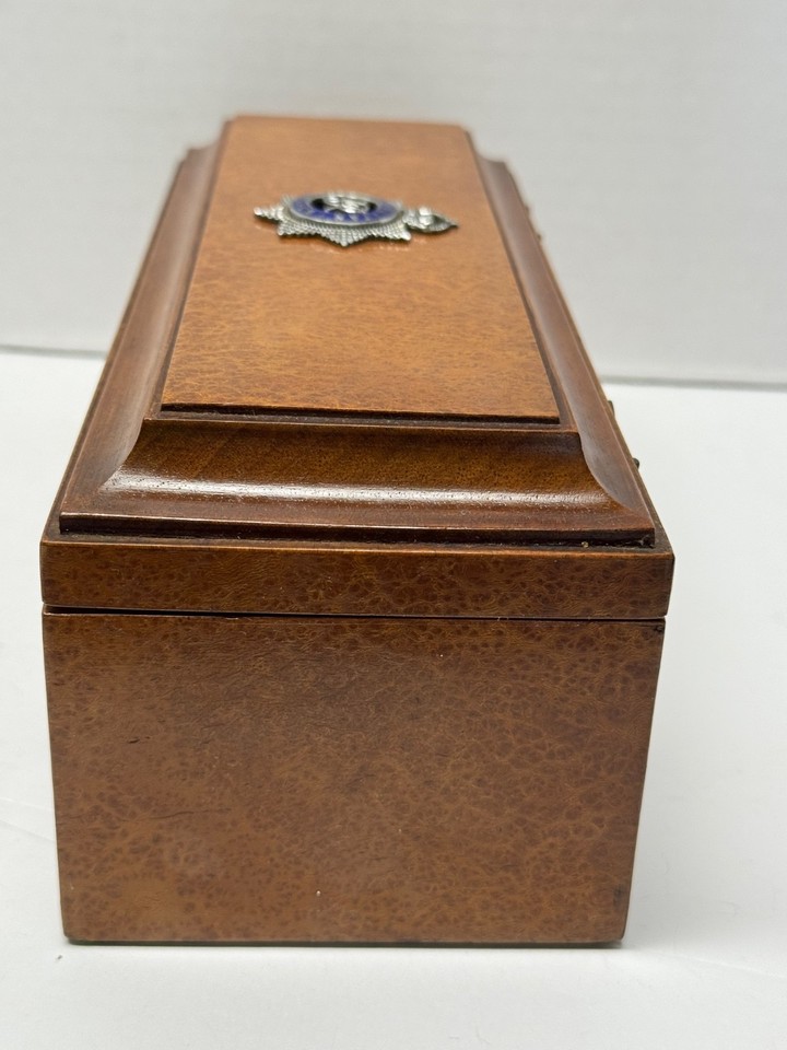 Vintage Burr Walnut Mahogany Metropolitan Police Presentation Tea ...